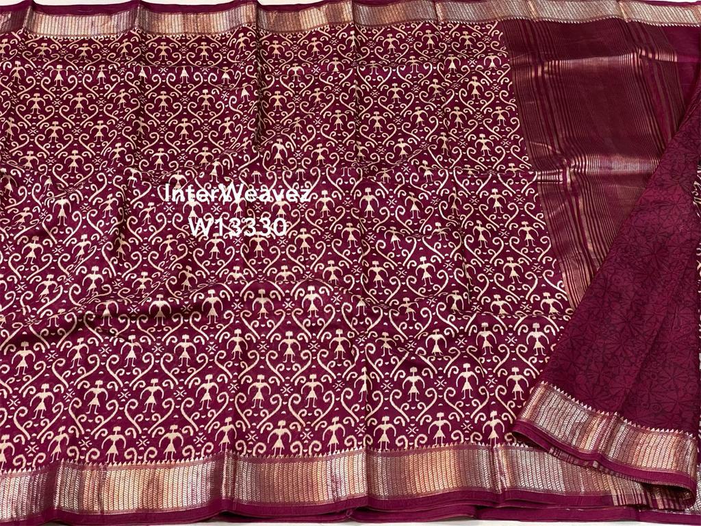 Soft Binny Cotton Saree - Silk Bazaar